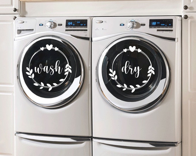 Laundry Decal | Laundry Room Wash Dry Decal | Laundry Room Sticker ...