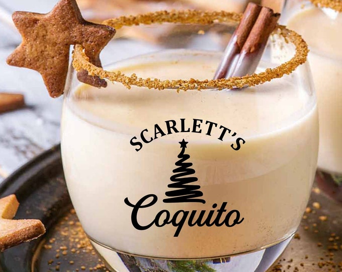 Custom Coquito Decal, Coquito Label, Sticker Para Botella De Coquito ...