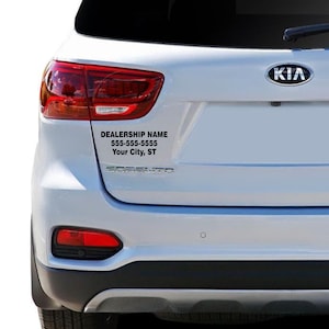Dealer Decals, Car Dealership Decal, Car Decals, Decals for Dealers ...