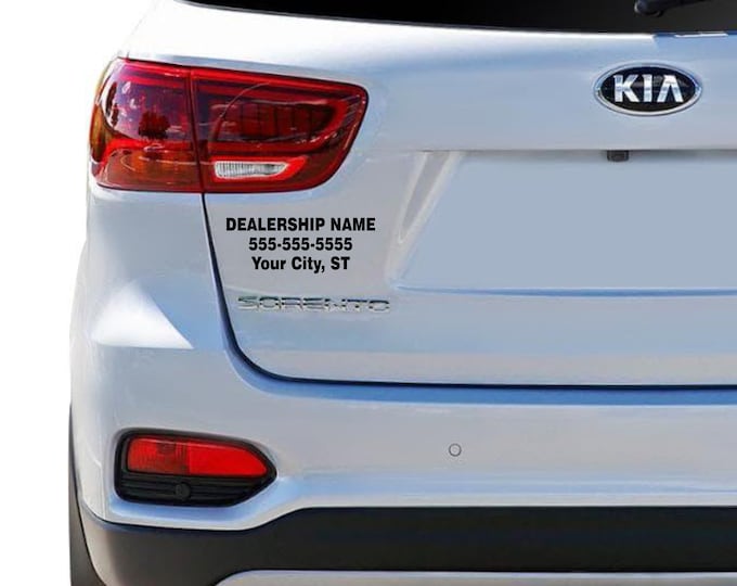 Dealer Decals, Car Dealership Decal, Car Decals, Decals for Dealers ...