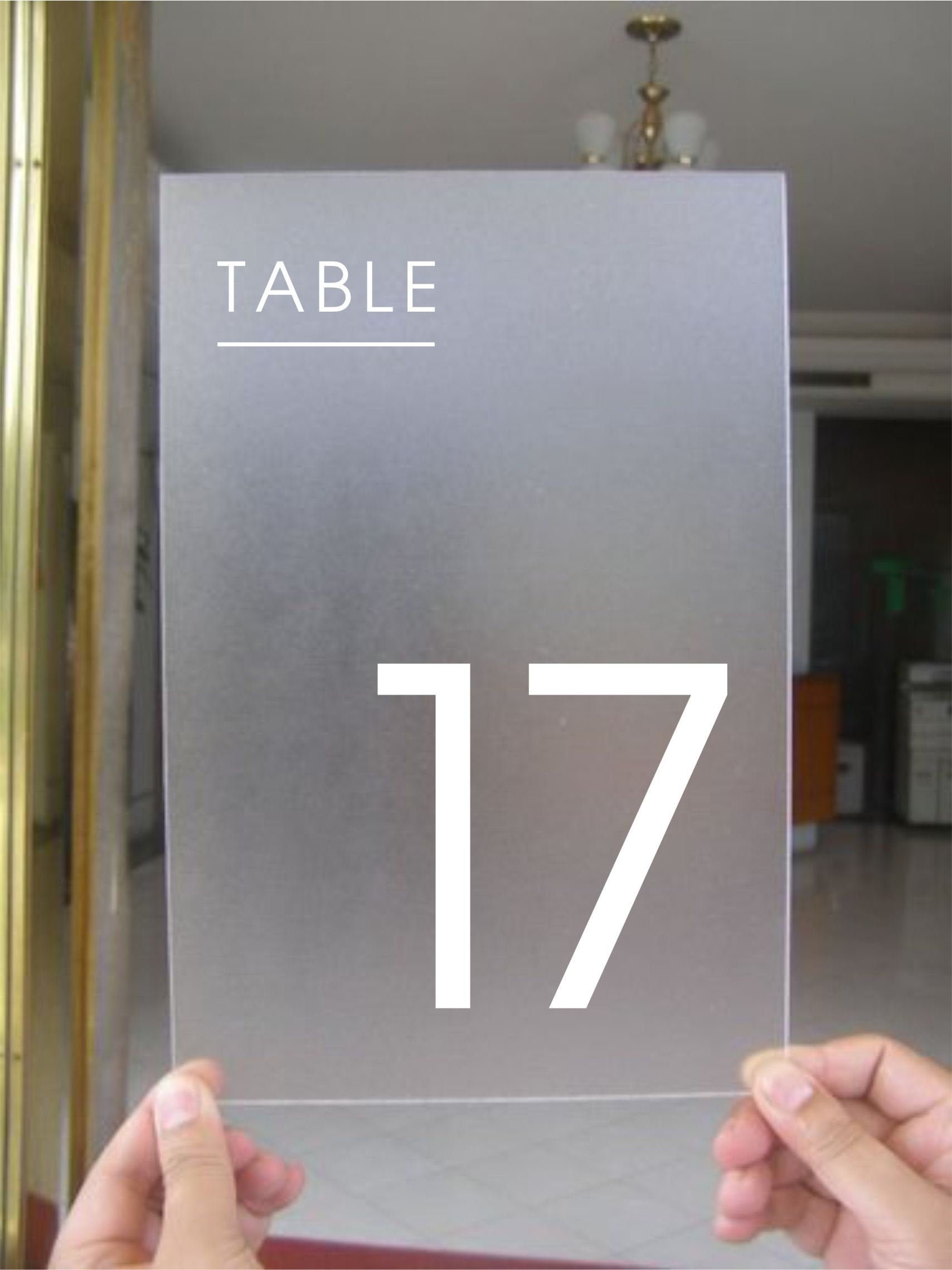 Minimalist Table Number Decals Modern Wedding Table Numbers | Etsy