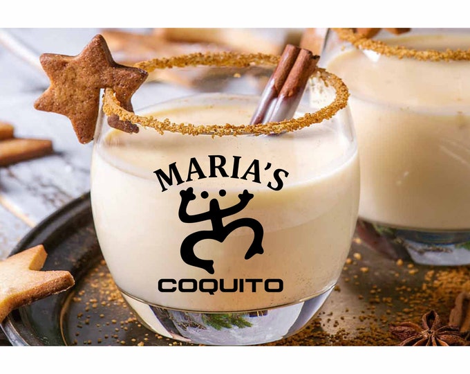 Coqui Coquito Decal, Custom Coquito Decal, Coquito Label, Sticker Para ...