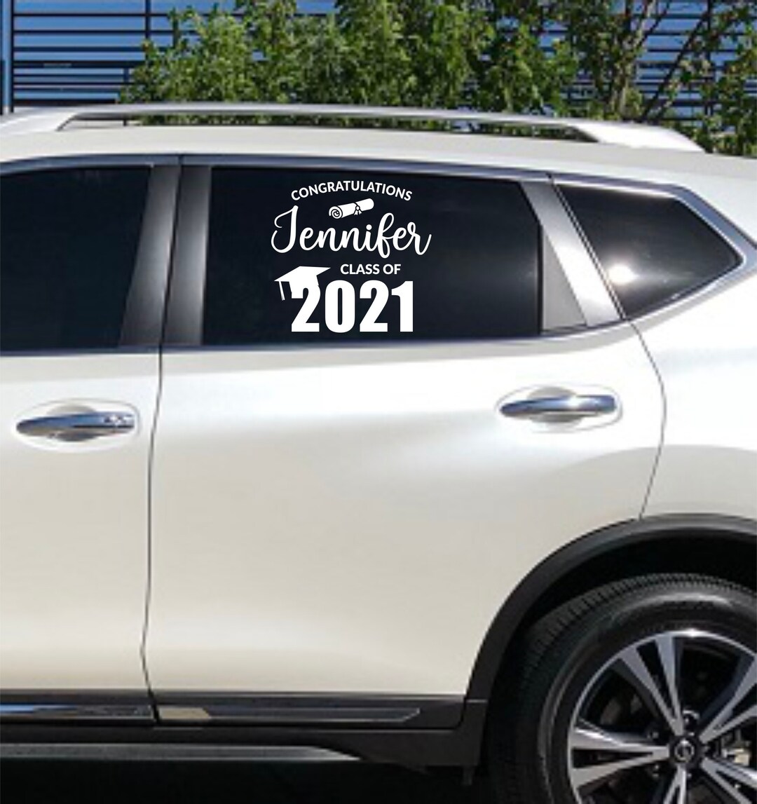 Graduation Car Sticker, Graduation Decals, Class of 2024 Decal ...