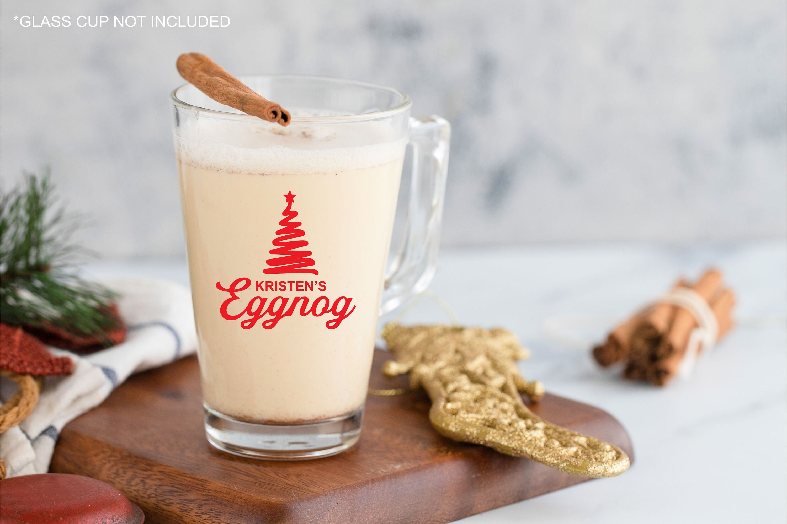 Eggnog Decal Eggnog Label Sticker for Eggnog Bottle - Etsy