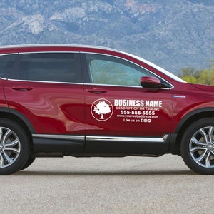 Custom Business Name Decal, Car Door Decal, Custom Decal With Business ...