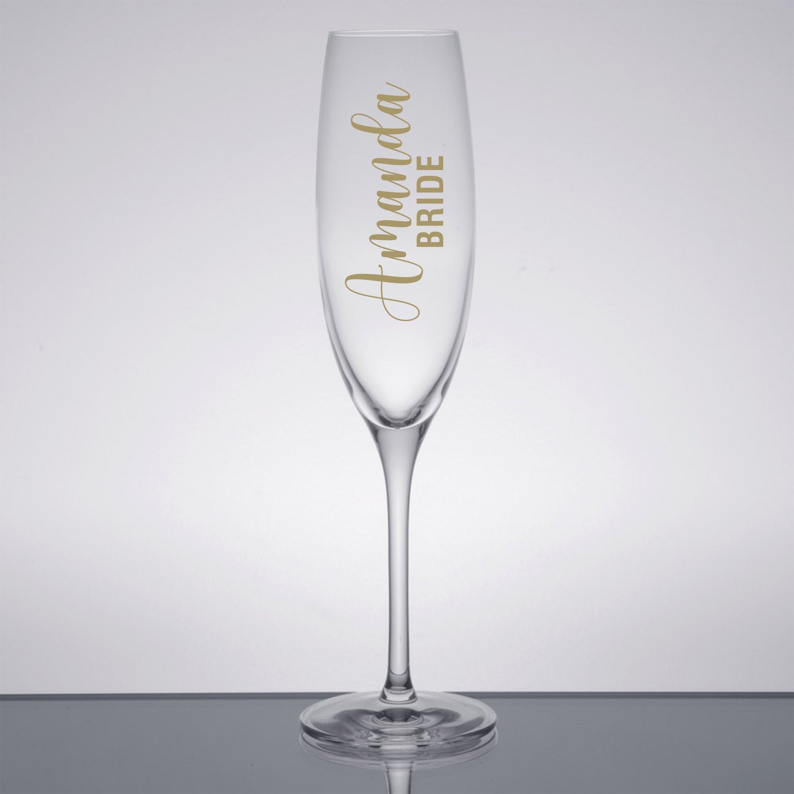 Vinyl Champagne Flutes, Bridal Party Bridesmaid Decal for Glasses or ...