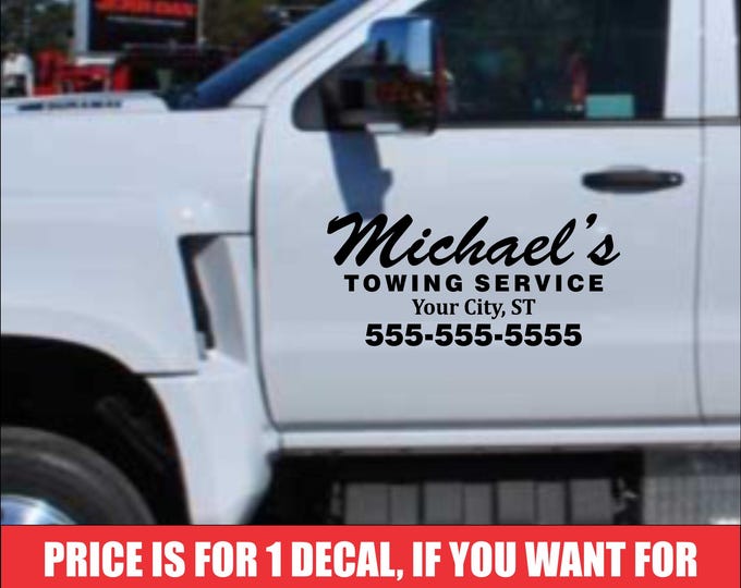 Trucking Decal Stickers Custom Truck Decal, Tow Truck Decal, Trucking ...