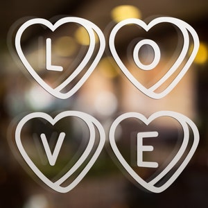Love Decal, Valentine's Day Decal, Love Heart Decal, Love Vinyl ...