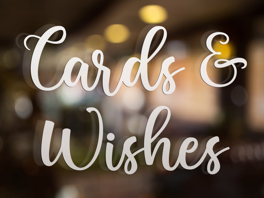 Cards and Wishes Decal, Wedding Box, Wedding Card Decals, Cards and ...