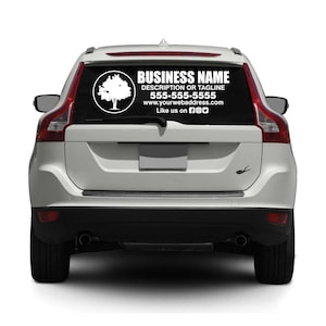 Custom Business Name Decal, Car Door Decal, Custom Decal With Business ...