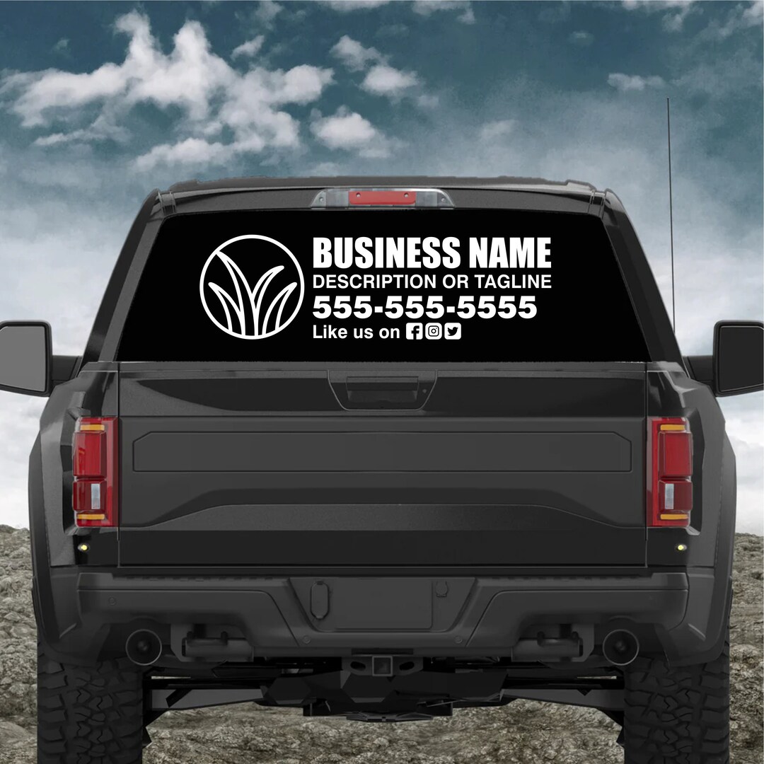 Custom Landscaping Decal, Custom Business Name Decal, Car Door Decal ...