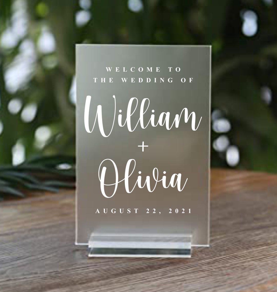 Welcome to the Wedding Decal/wedding Welcome Sign /personalized Couples ...