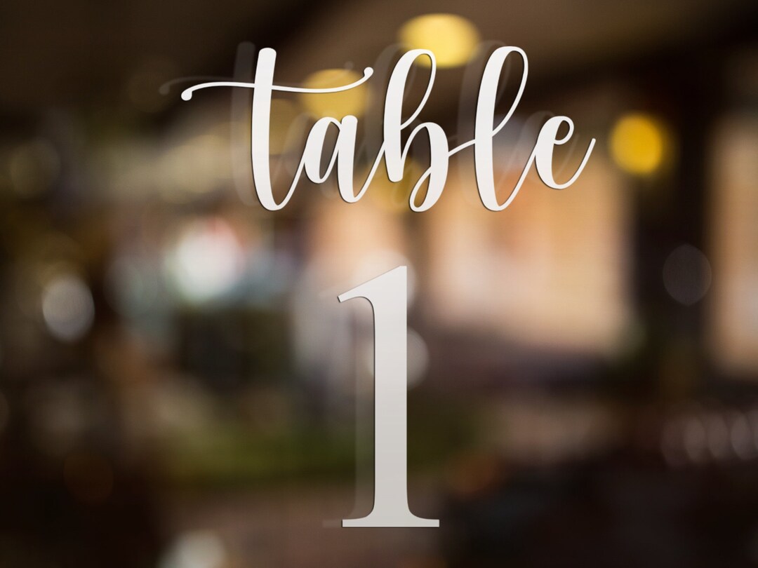 Table Number Decals, Wedding Table Numbers, Table Number Decal, Wedding ...