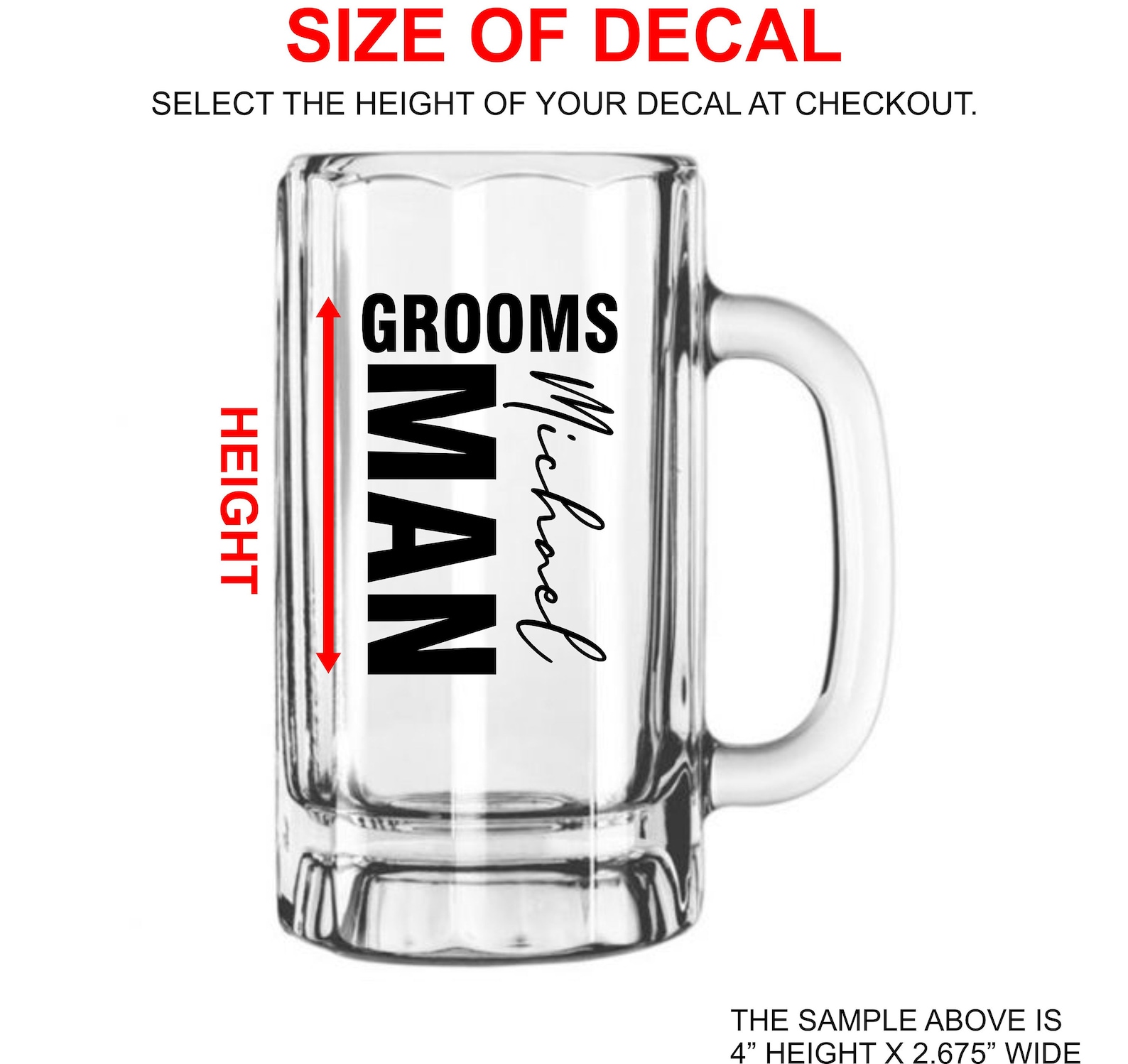 Groomsman Decals for Glass Best Man Decal Personalized - Etsy