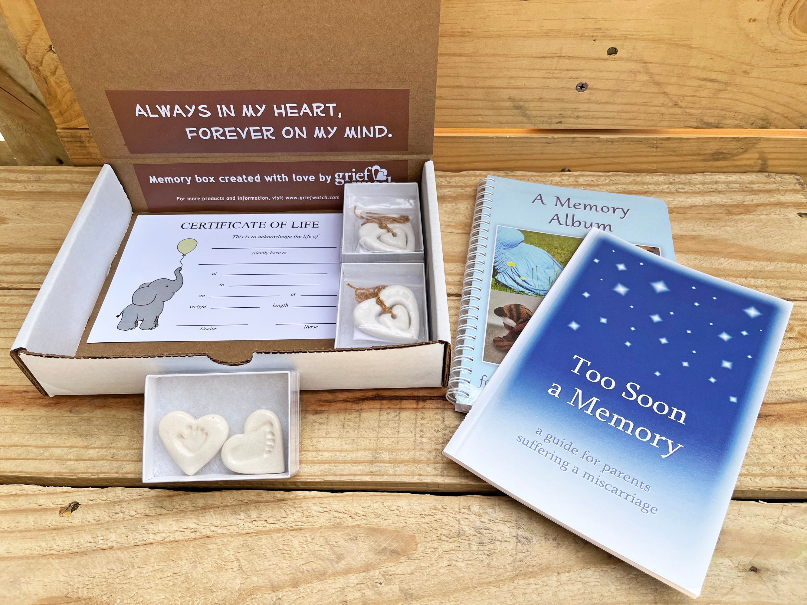 Miscarriage Gift Box, Memory Box, Grief Book, Memory Album, Heart ...