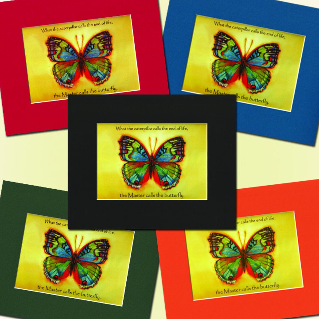 Vibrant Butterfly Print, Quote Art, What the Caterpillar Calls the End ...