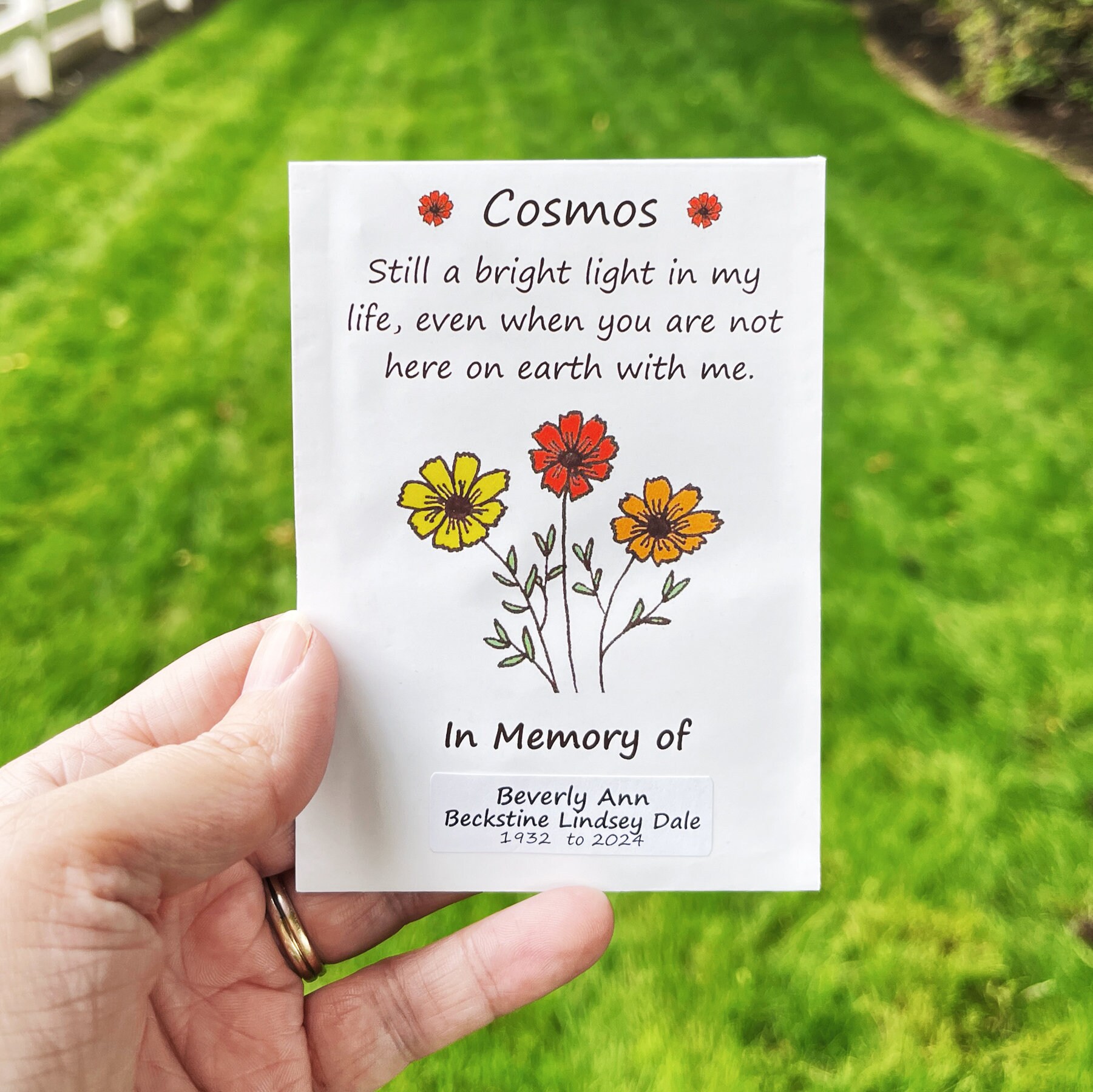 Memorial Seed Packets - Etsy