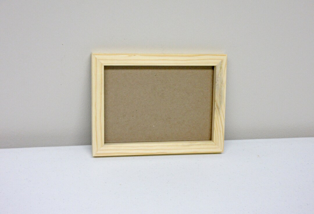 Flat Picture Frame (11/16" Wide Frame) - Unfinished Pine - 5 X 7 - Etsy