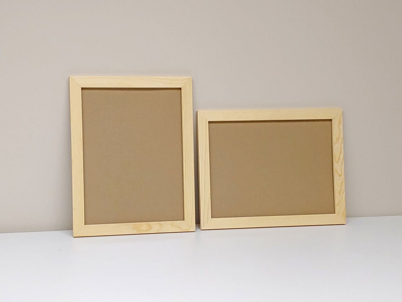 Flat Picture Frame 1 1/4 Wide Frame Unfinished | Etsy