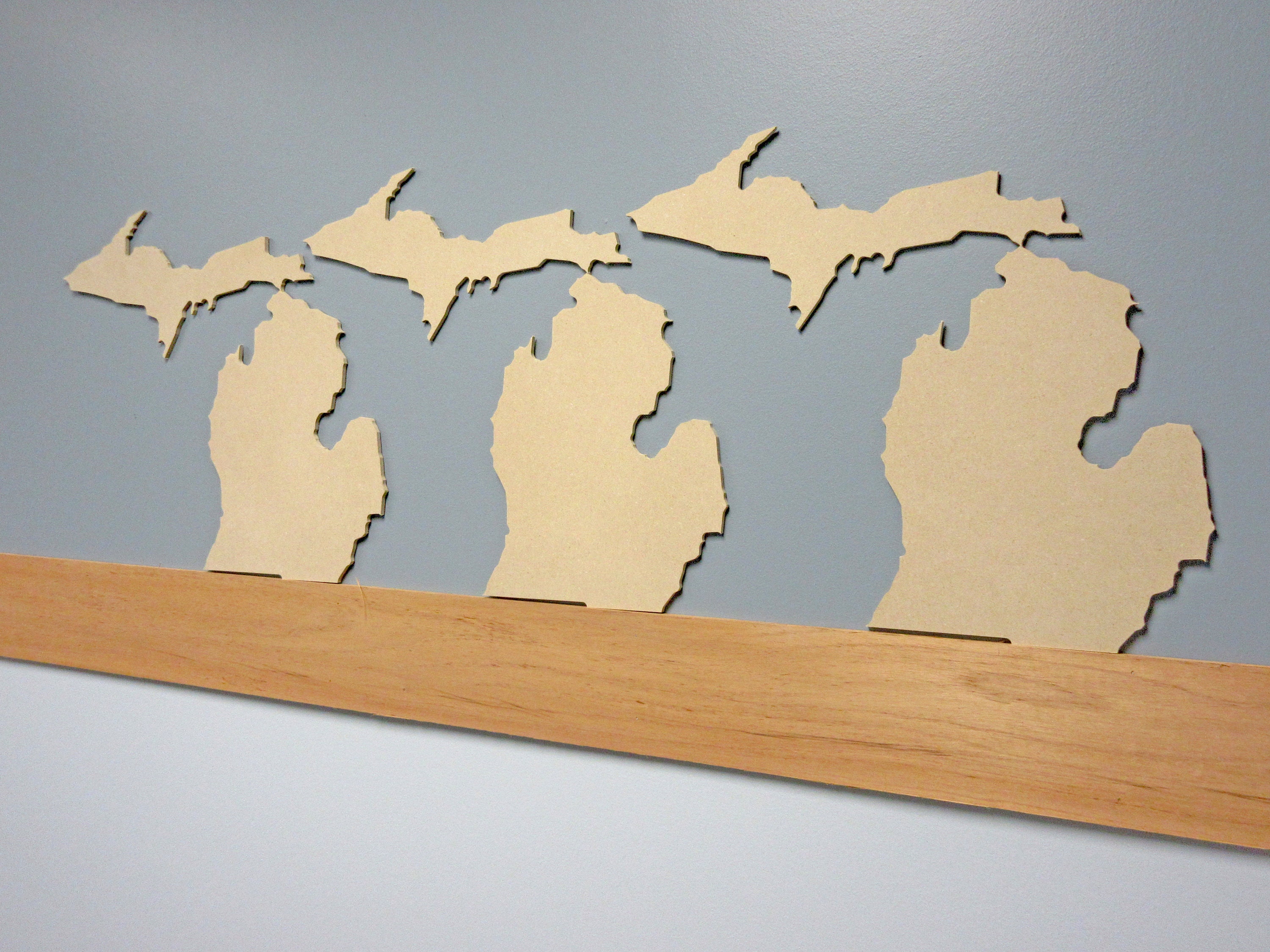 Michigan State Cutouts 3 Pack 1/4'' MDF | Etsy