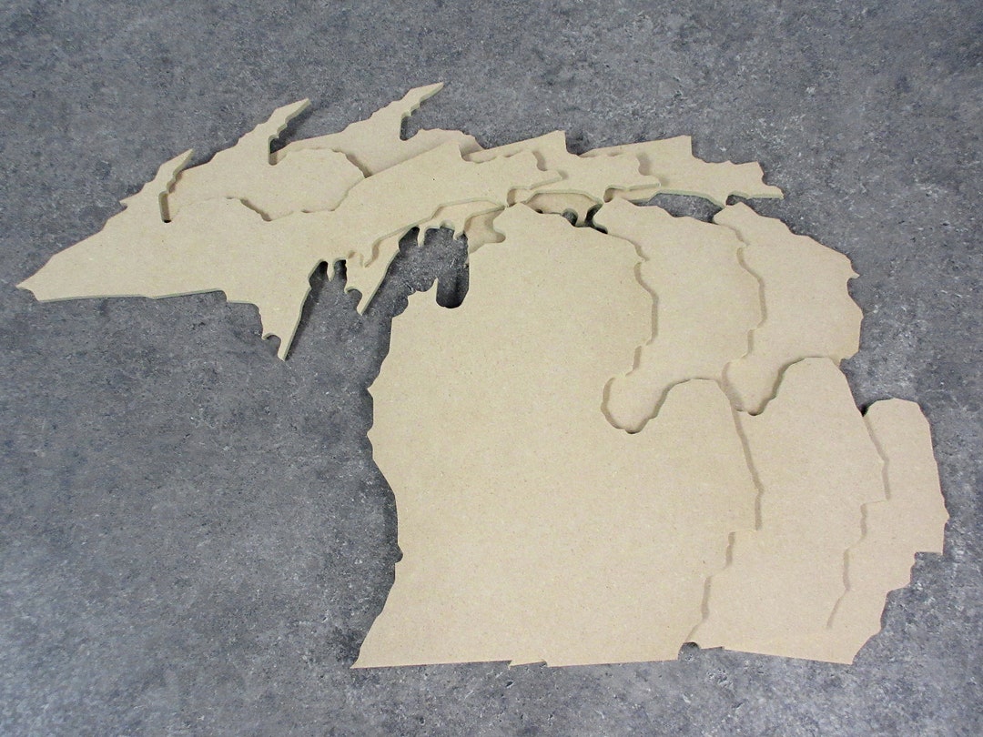 Michigan State Cutouts - 3 Pack - 1/4'' MDF - Etsy