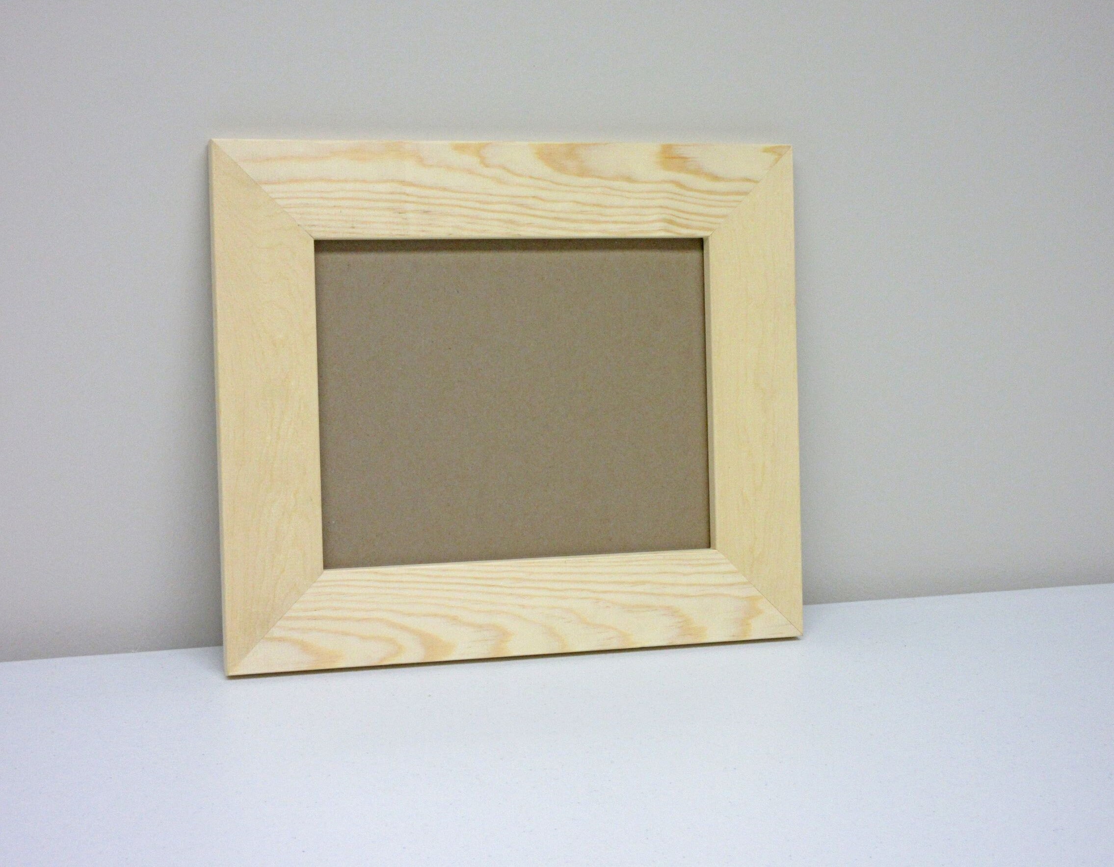 Flat Picture Frame (2 1/4" Wide Frame) - Unfinished Pine - 8 X 10 - Etsy