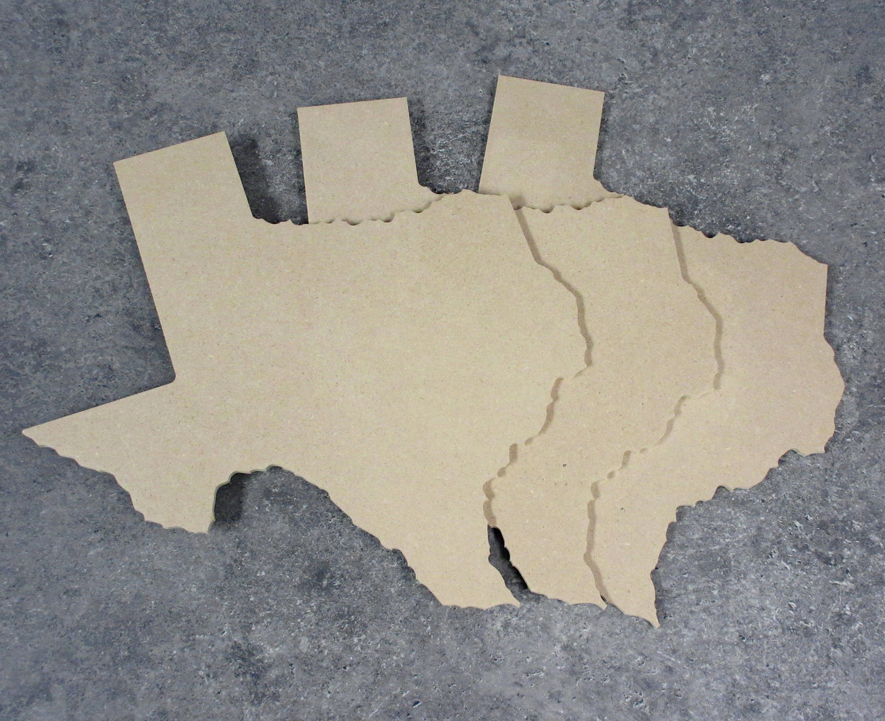 Texas State Cutouts 3 Pack 1/4'' MDF | Etsy