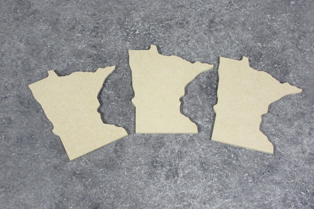 Minnesota State Cutouts - 6"- 1/4'' MDF - 3 Pack - Etsy