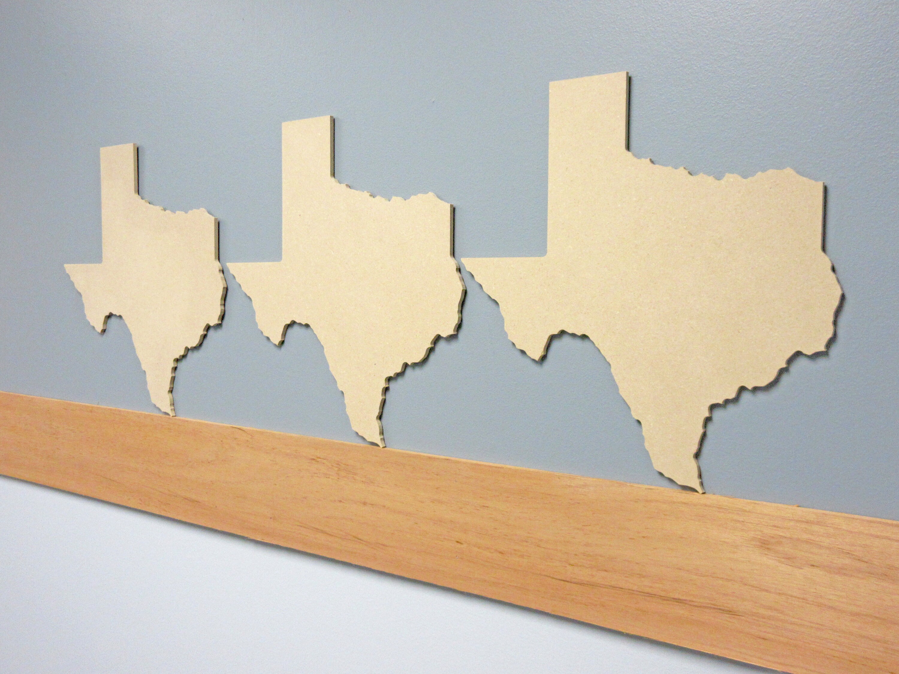 Texas State Cutouts 3 Pack 1/4'' MDF | Etsy