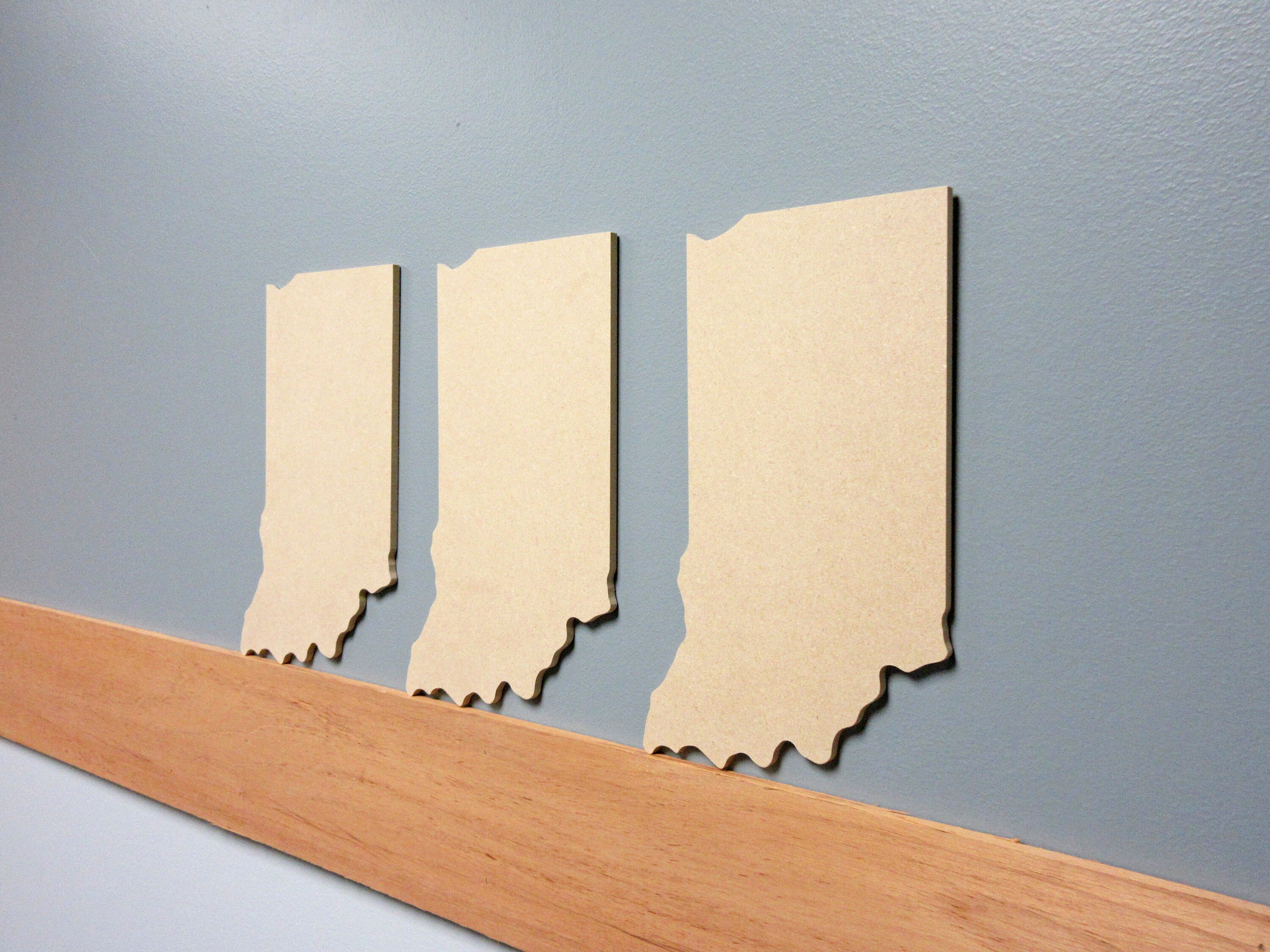Indiana State Cutouts 3 Pack 1/4'' MDF - Etsy