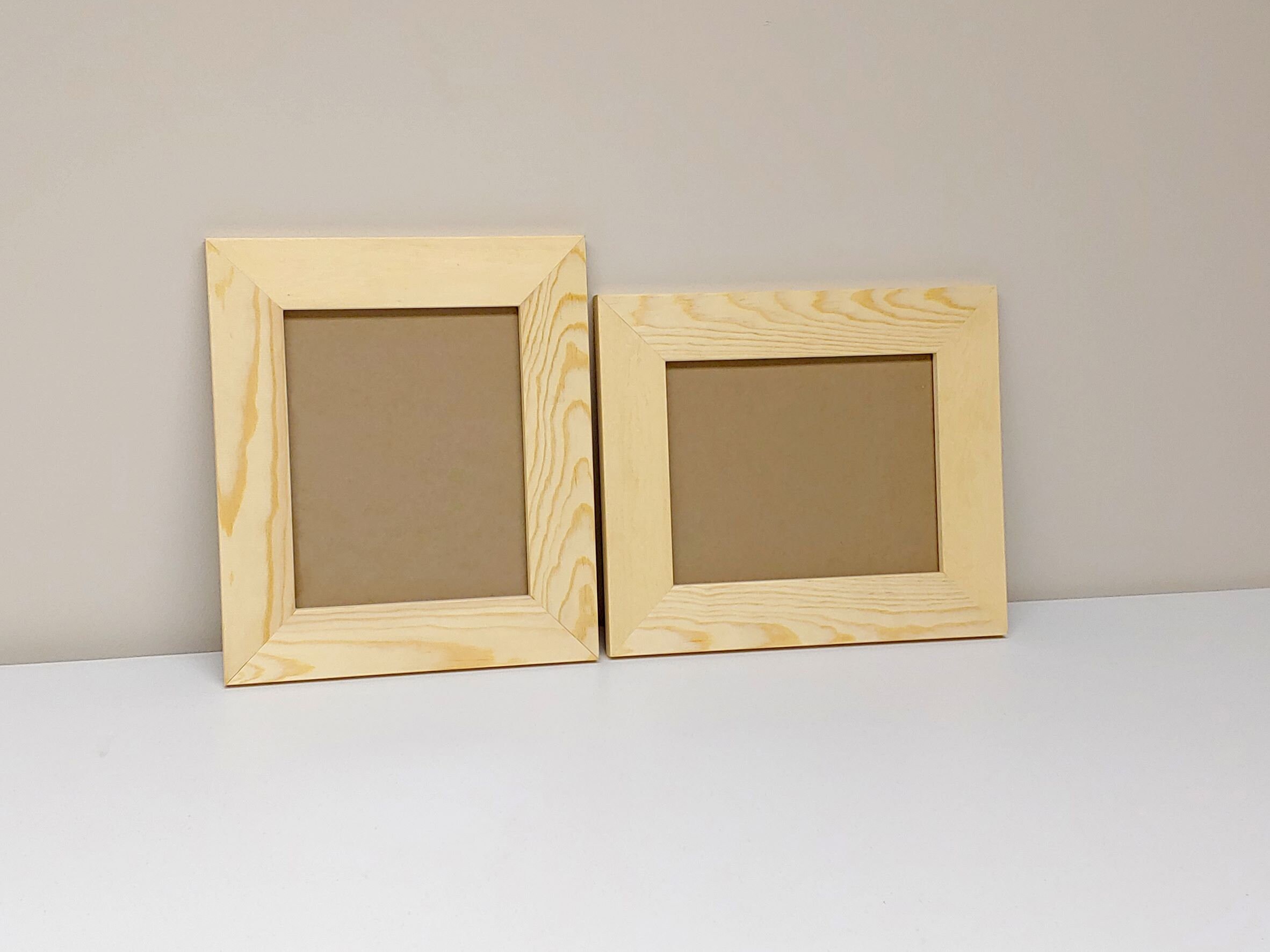 Flat Picture Frame (2 1/4" Wide Frame) - Unfinished Pine - 8 X 10 - Etsy