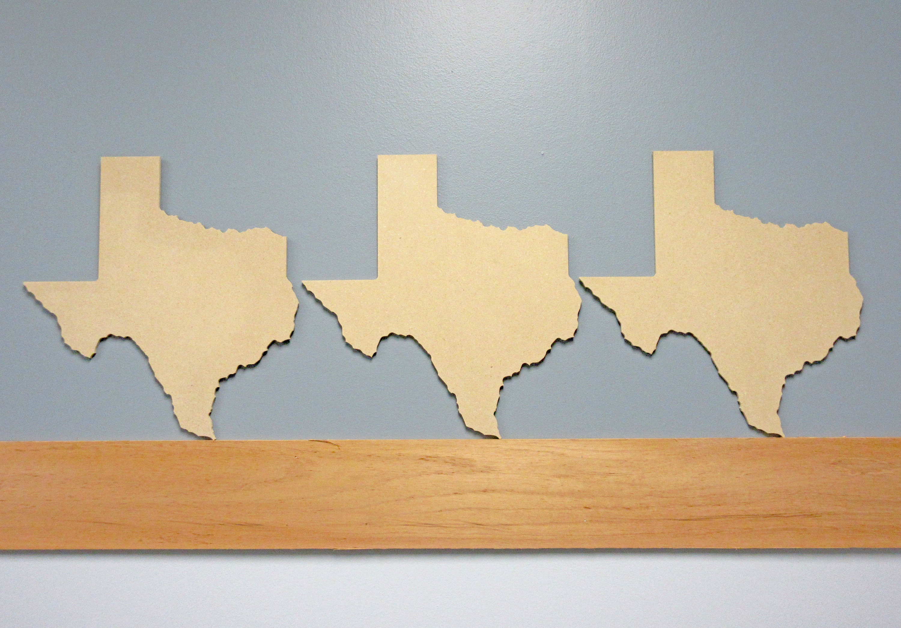Texas State Cutouts 3 Pack 1/4'' MDF | Etsy