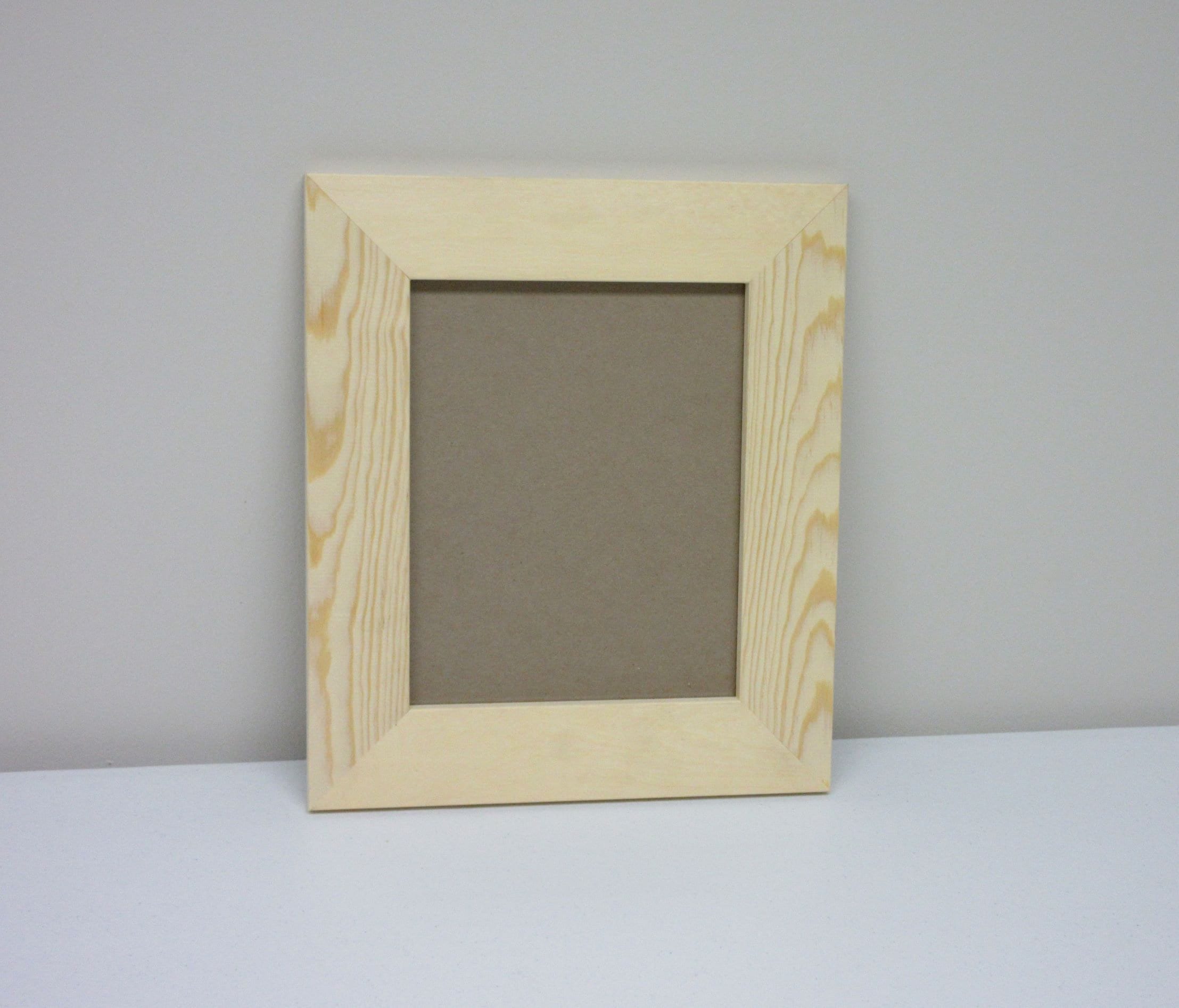 Flat Picture Frame (2 1/4" Wide Frame) - Unfinished Pine - 8 X 10 - Etsy