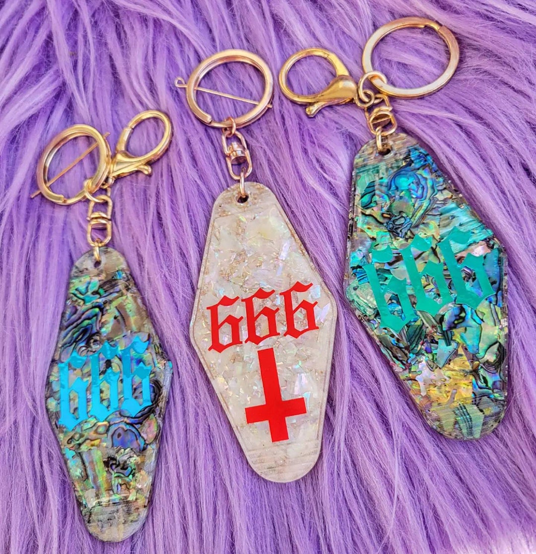 Motel 666 Room Key Keychain Motel Room Key Hotel Key Motel Key Motel ...