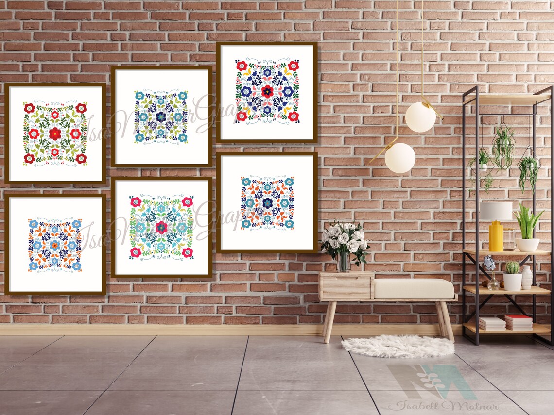 Instant Download, Hungarian Matyo Pattern, Color Bundle, Folk Art ...