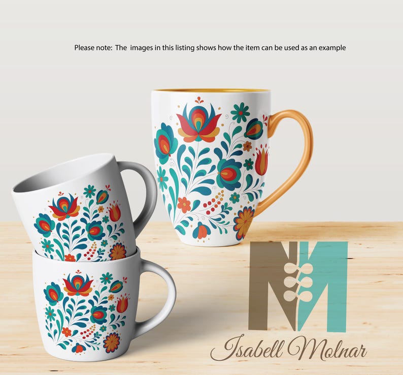 Colorful Hungarian Matyo Folk Art Seamless Pattern | Digital Download ...