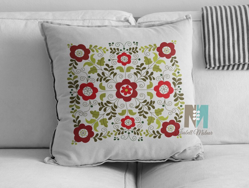 Instant Download, Hungarian Matyo Pattern, Color Bundle, Folk Art ...