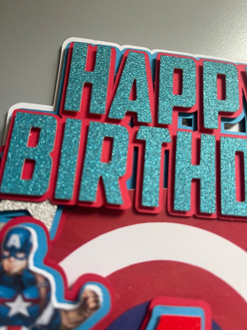 Captain America Cake Topper - Etsy