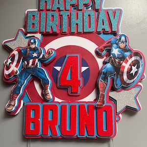 Captain America Cake Topper - Etsy