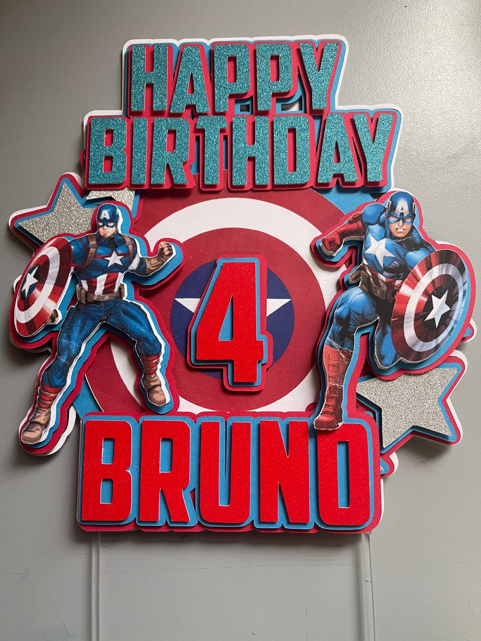 Captain America Cake Topper - Etsy