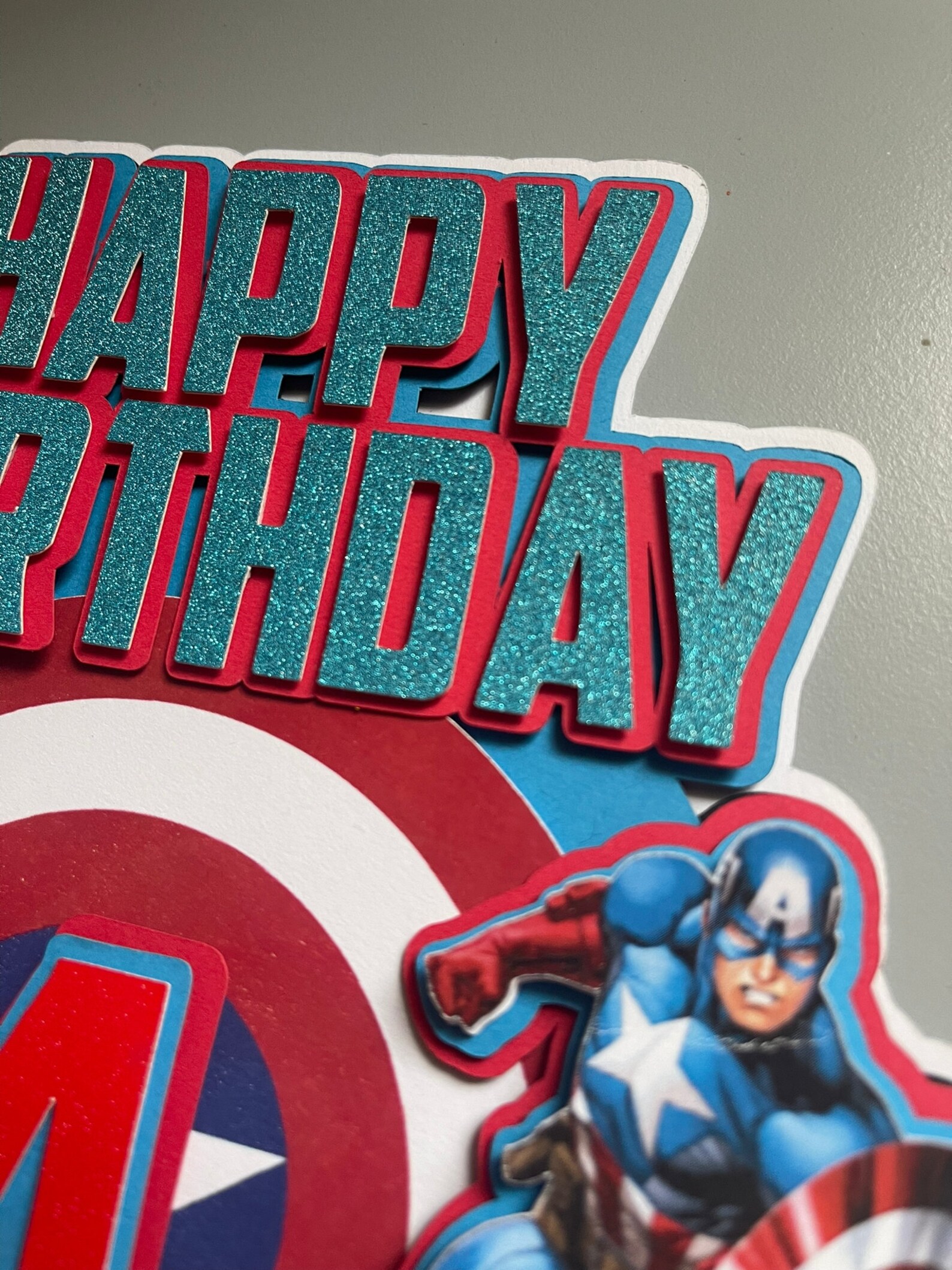 Captain America Cake Topper - Etsy