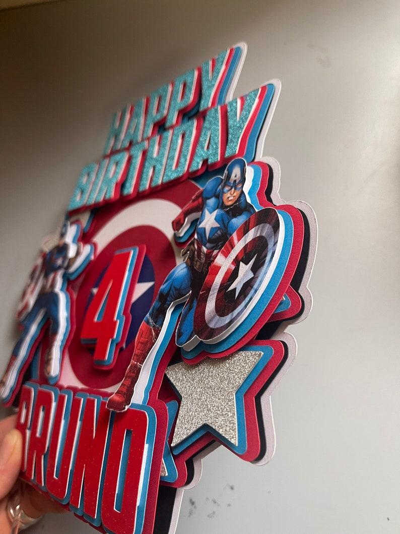 Captain America Cake Topper - Etsy