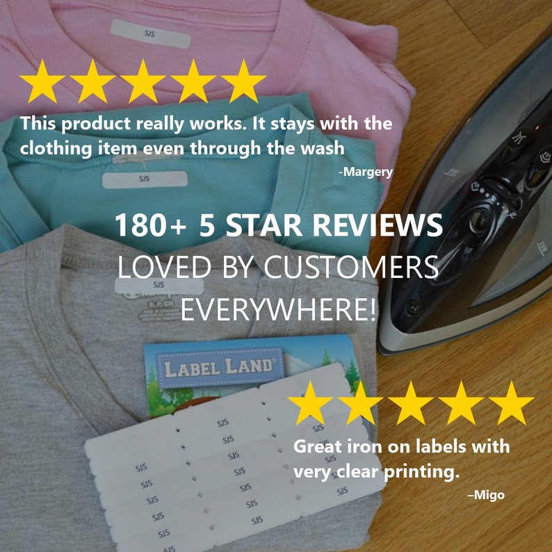 Iron-on Clothing Labels, Blank Iron-on Shirt Labels, Blank Iron-on ...