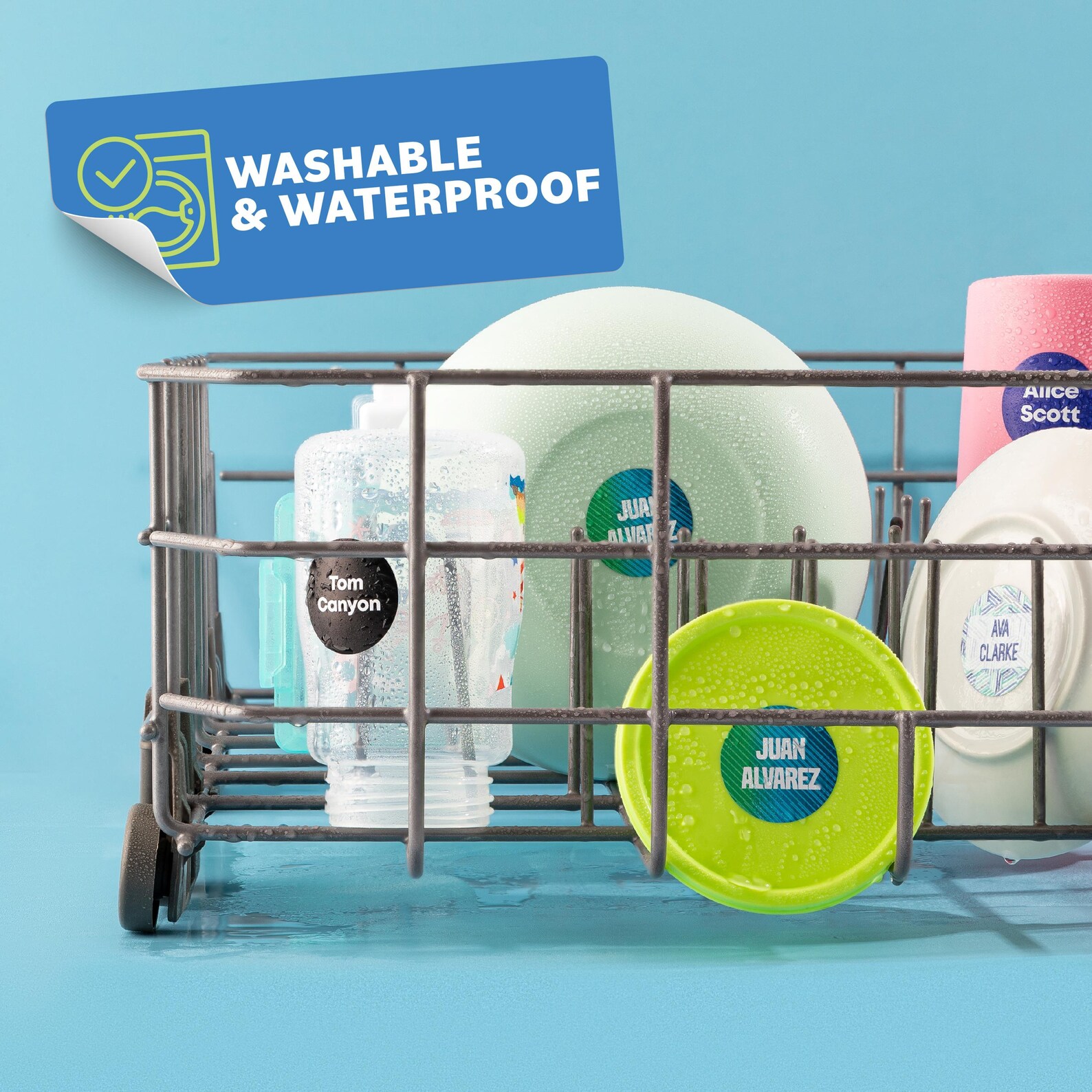 100% Waterproof Stick on Round Name Tag Labels - Etsy