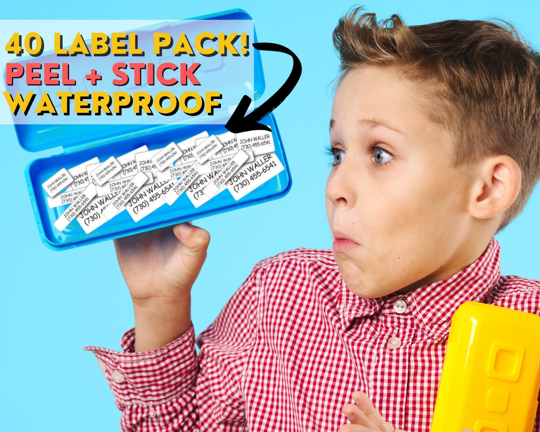 Custom Waterproof Name Label Stickers, Personalized Name Labels - Etsy