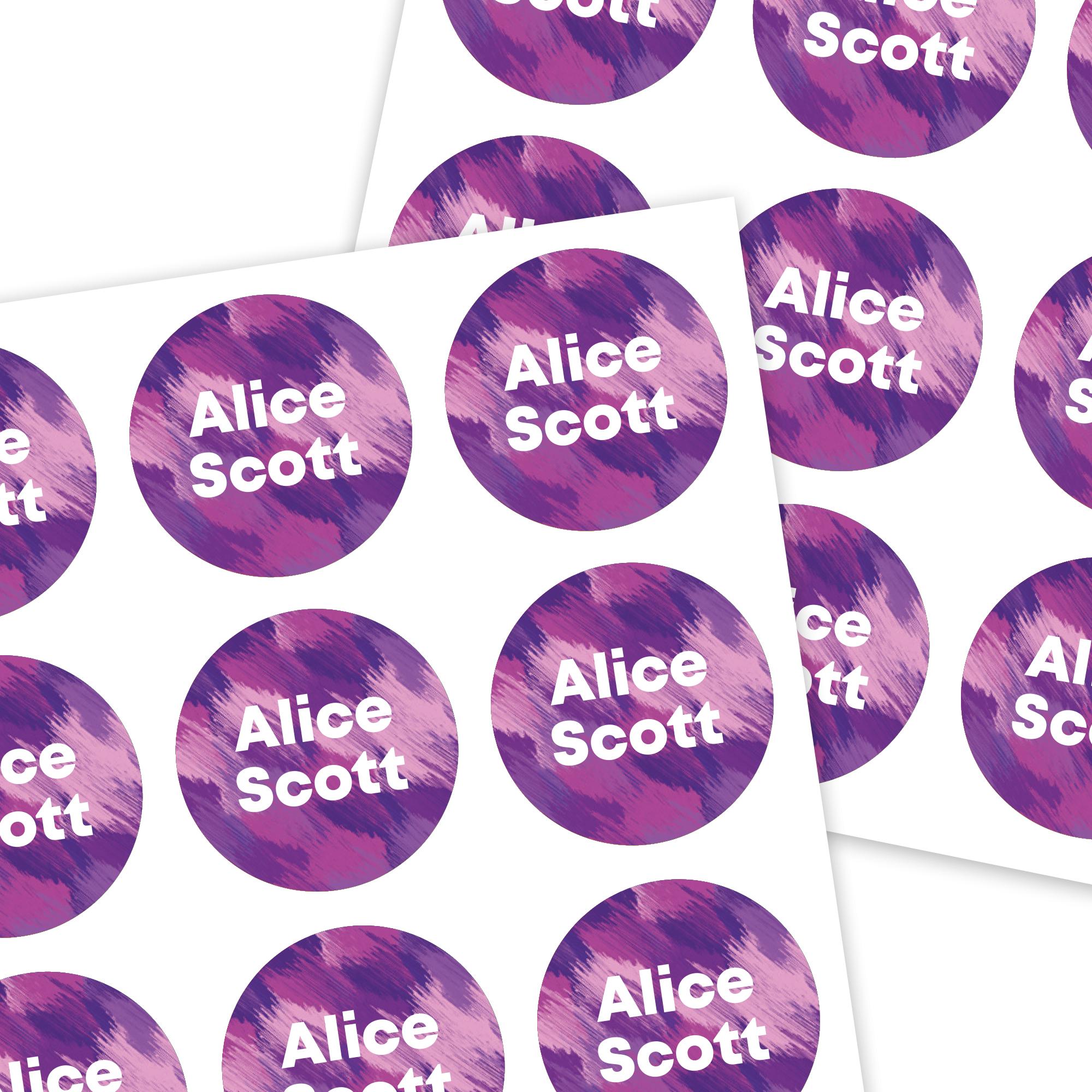100% Waterproof Stick on Round Name Tag Labels - Etsy