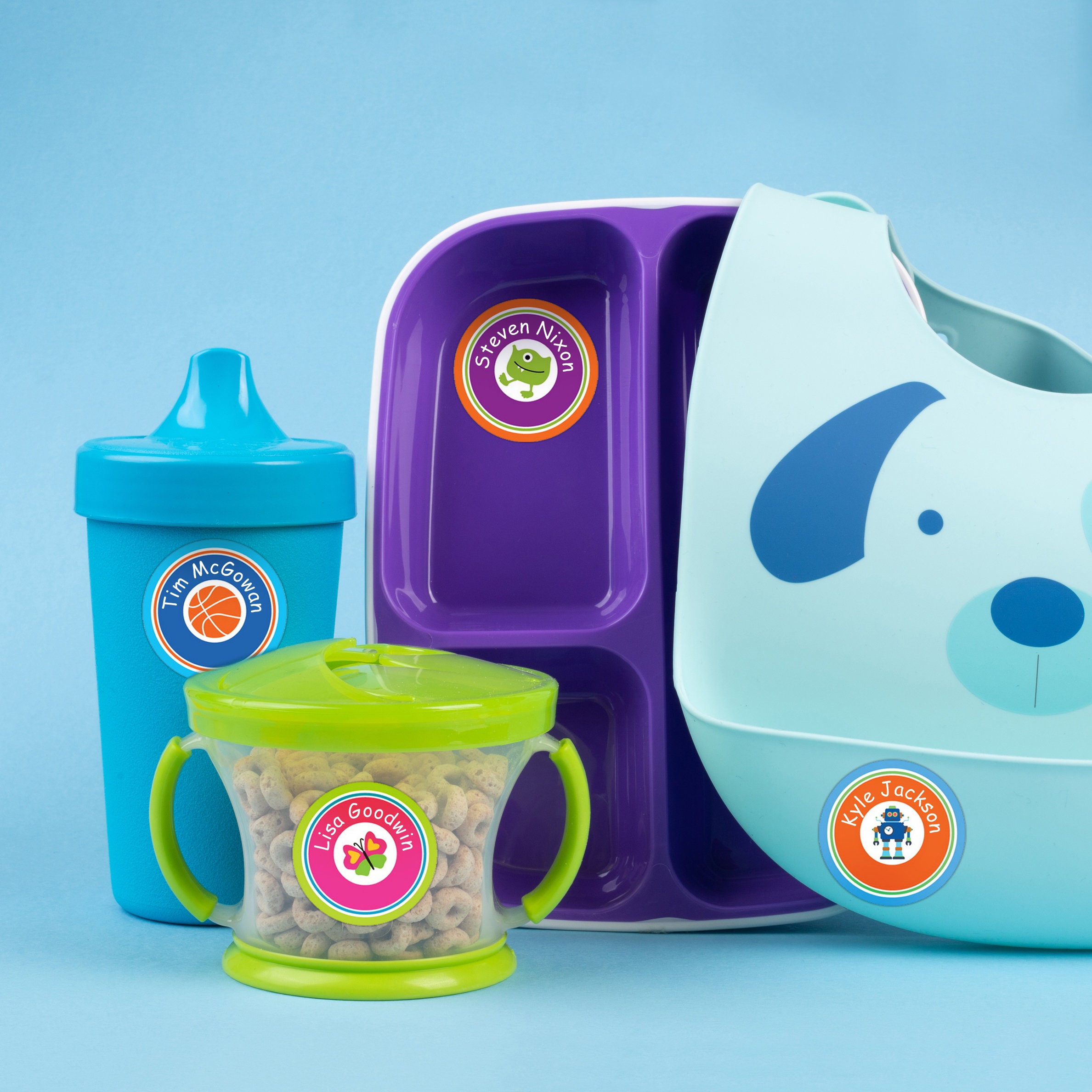 100% Waterproof Stick on Round Name Tag Labels - Etsy