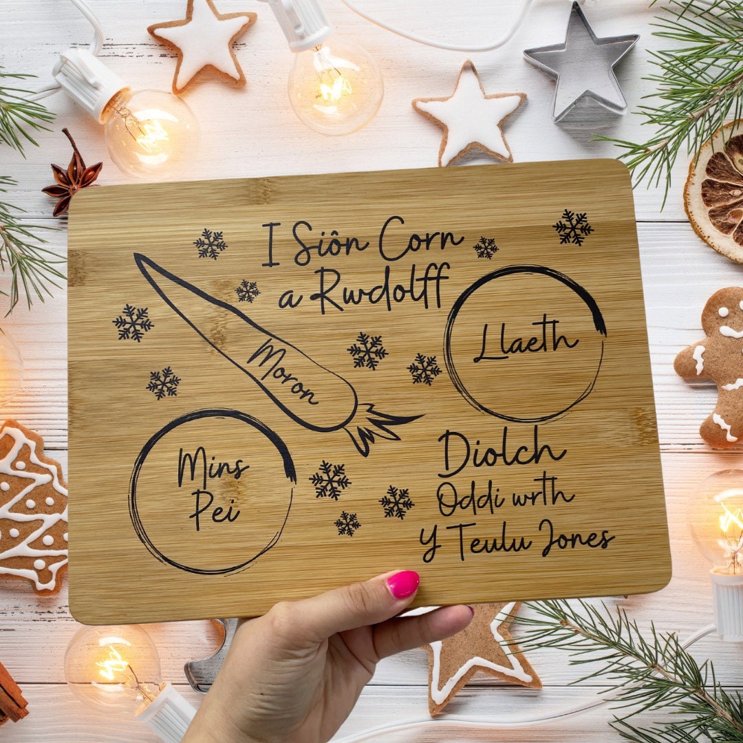 Welsh Santa Board / Welsh Christmas Eve Board / Bwrdd Sion - Etsy UK