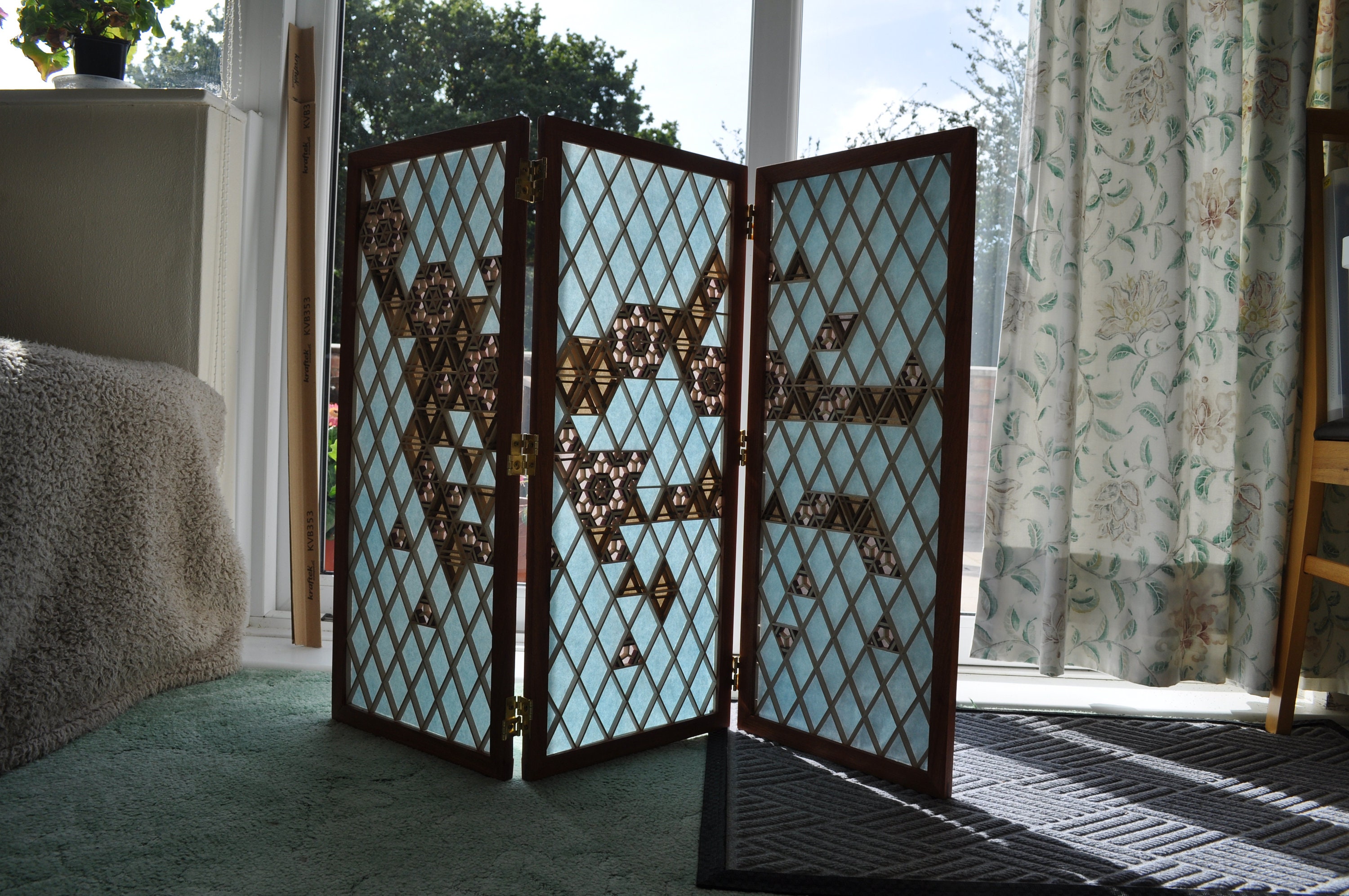 Shoji Screen Panels, Kumiko Pattern Cherry Blossom Tree, Room Divider ...