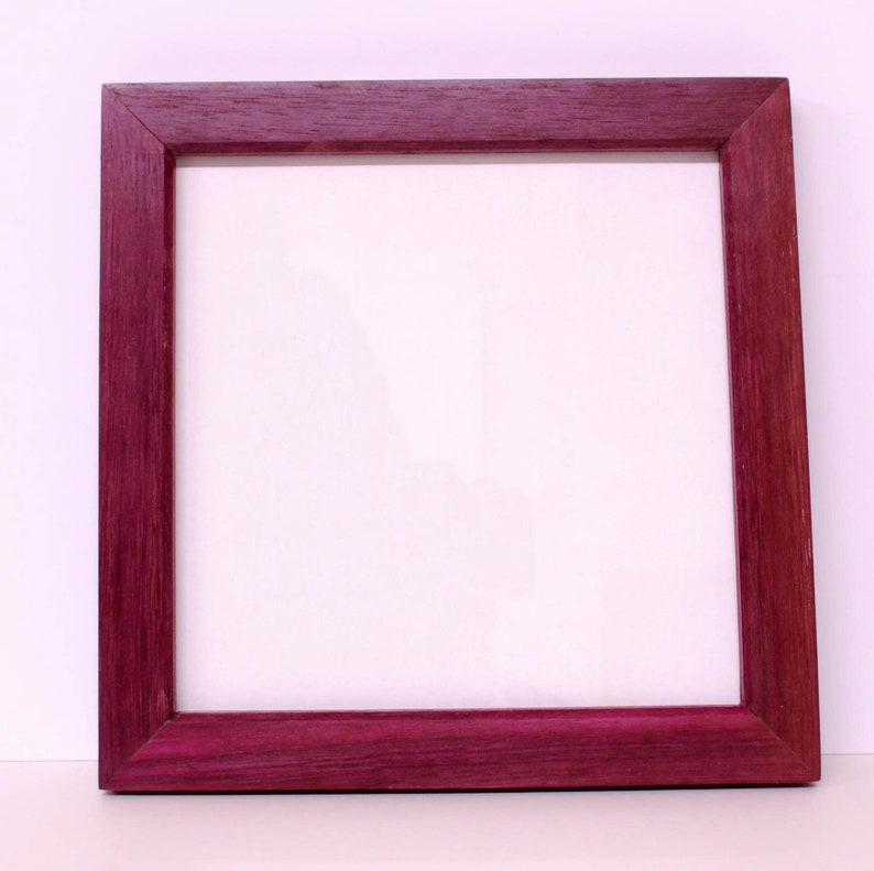 4x4 inch purpleheart frame with maple splines | Etsy